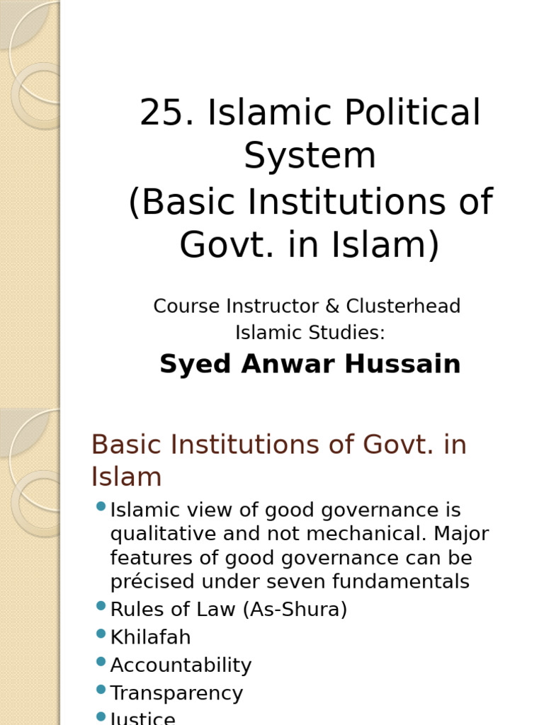 Islamic Political System | PDF