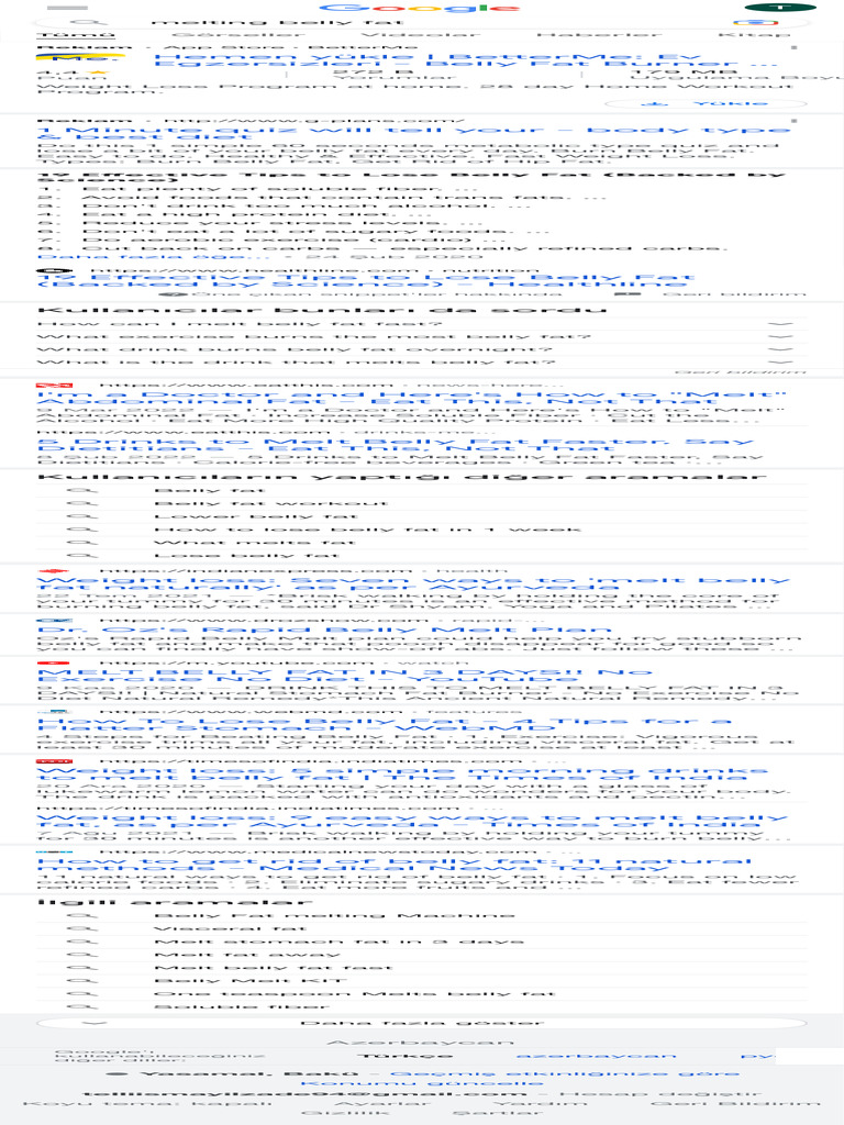 Melting Belly Fat - Google'Da Ara | PDF | Abdominal Obesity | Abdomen