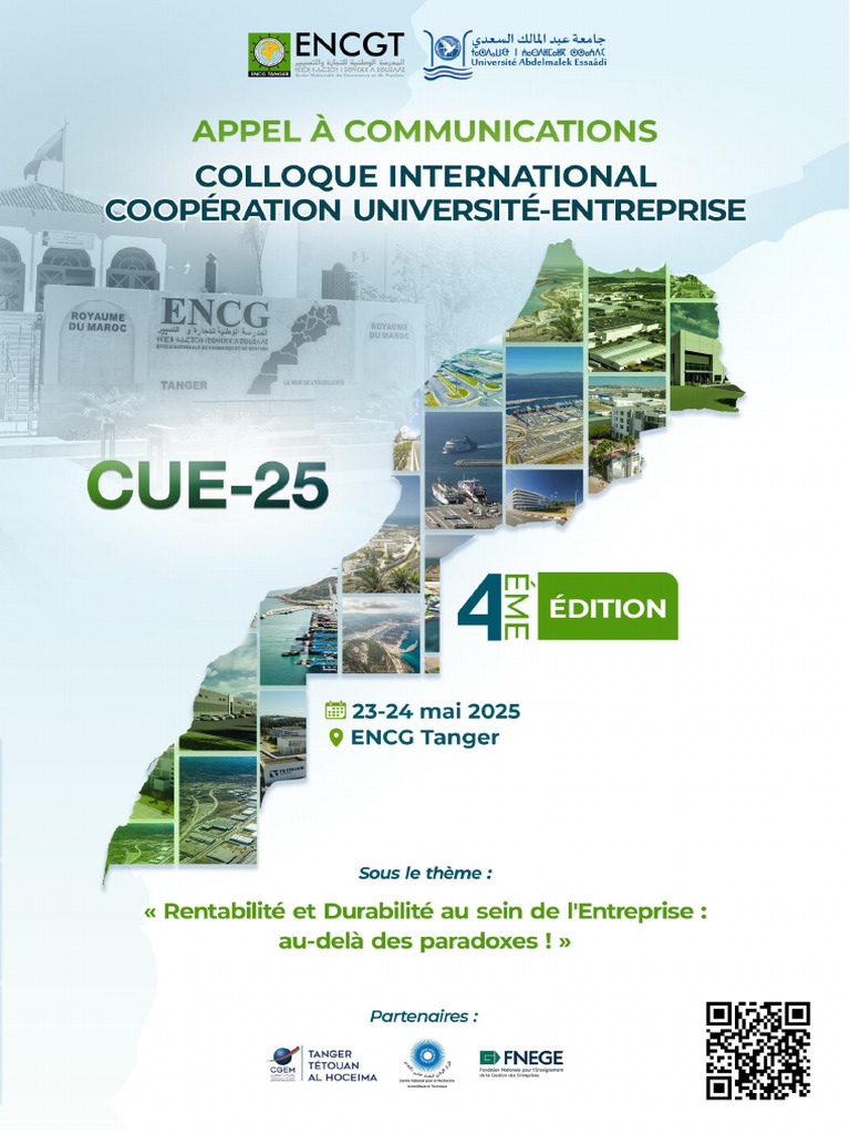 CALL FOR PAPERS CUE-25 (ENCGT- Morocco) | PDF | Sustainability ...