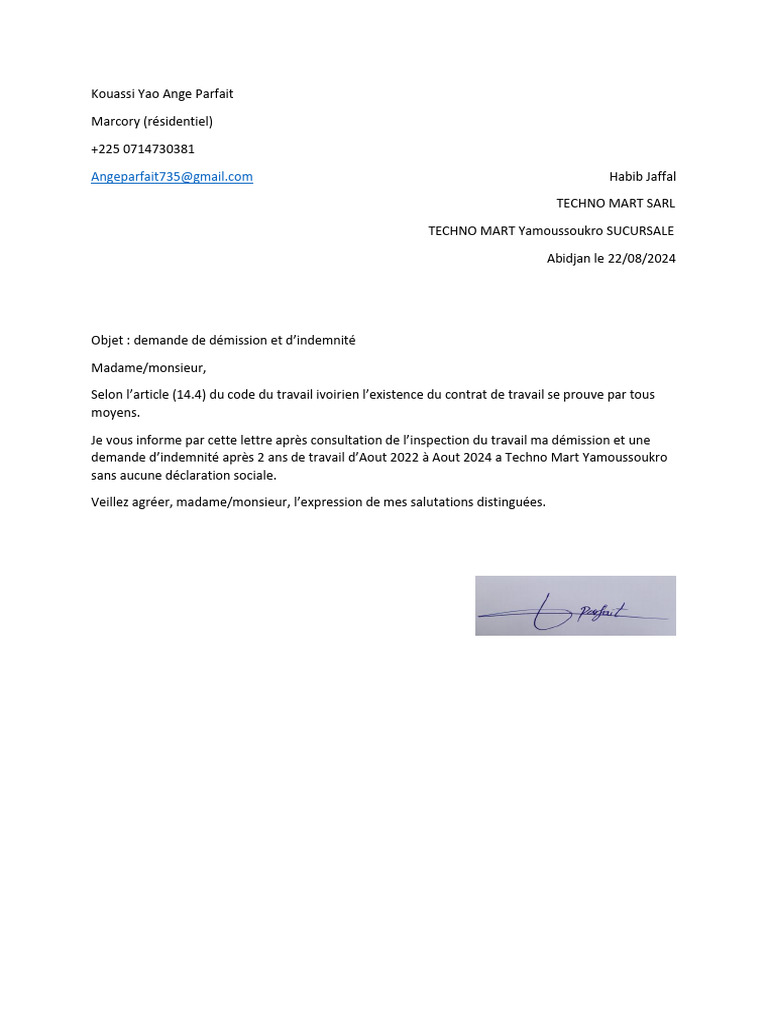 Kouassi Yao Ange Parfait | PDF