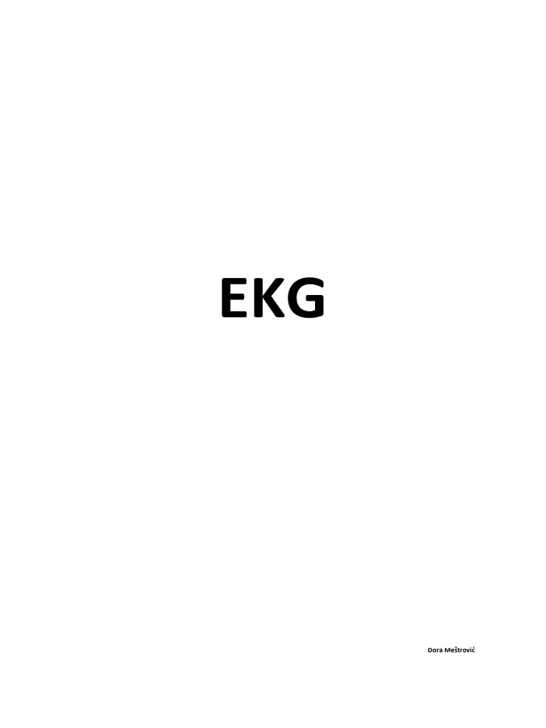 EKG Skripta (Dora Meštrović) | PDF