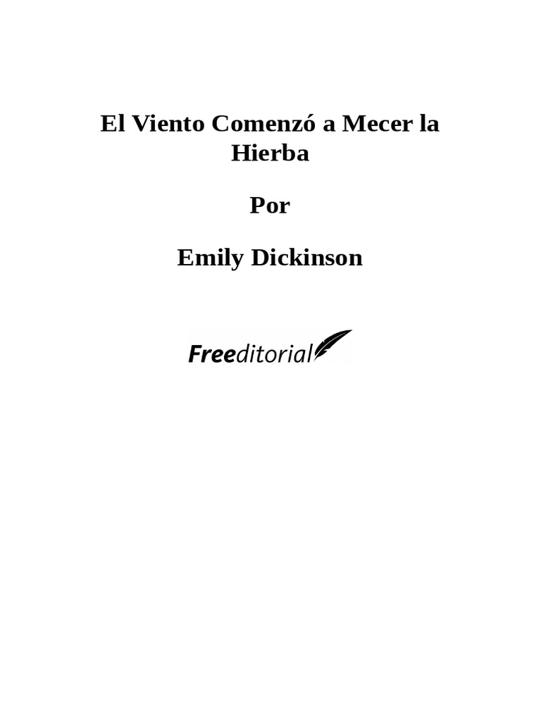 El Viento y la Hierba en Dickinson | PDF