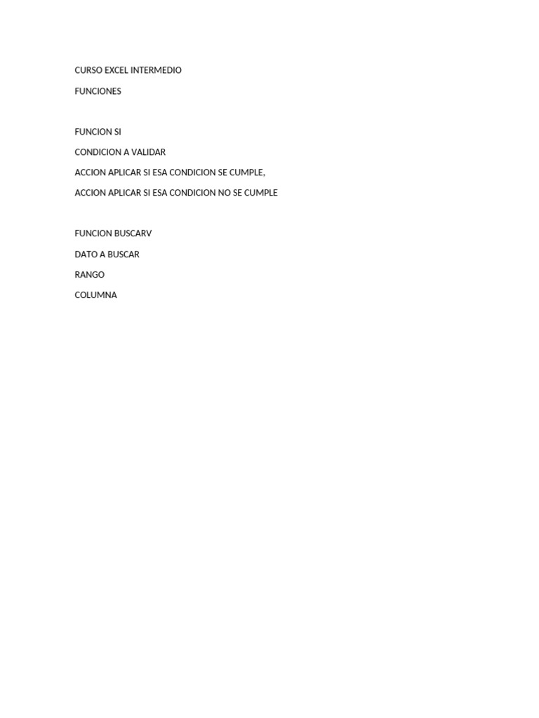 Curso Excel Intermedio | PDF Curso Excel Intermedio | PDF