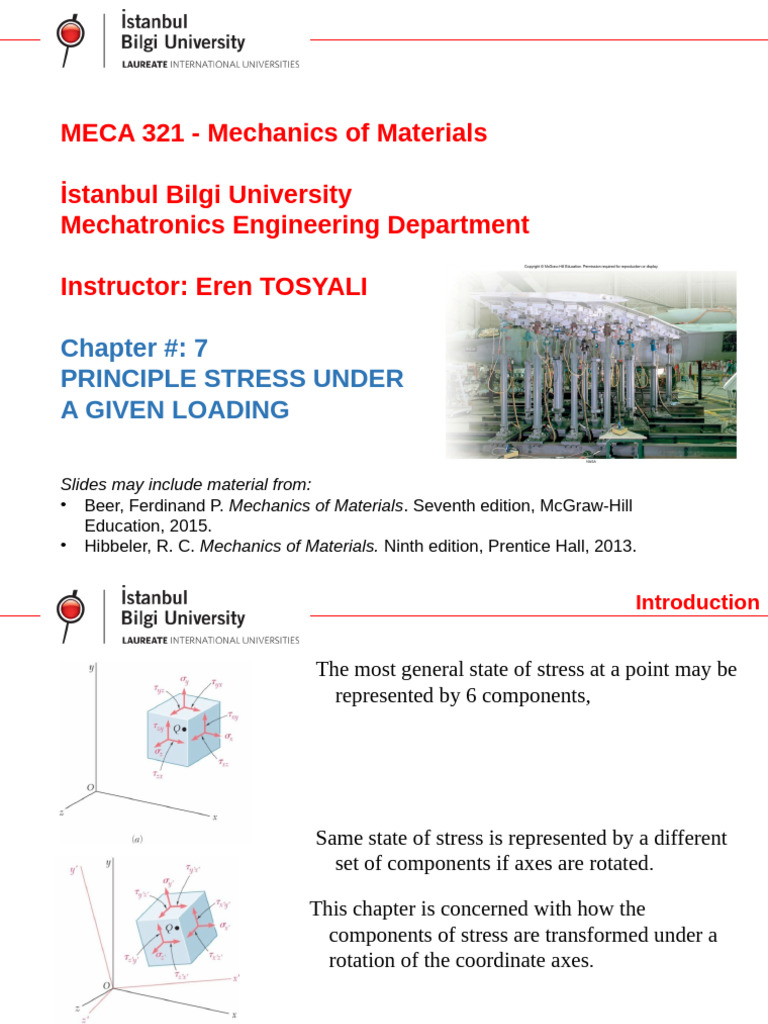 MECA 321 - Chapter 7 (1) 3 | PDF | Stress (Mechanics) | Strength Of Materials