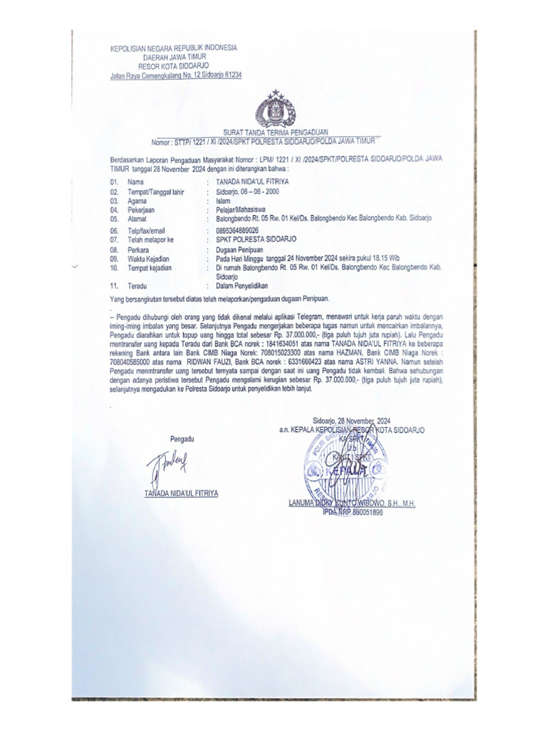 Sttp - Tanada Nf | PDF