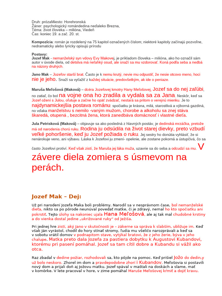 Dej Tohto Diela Jozef Mak | PDF