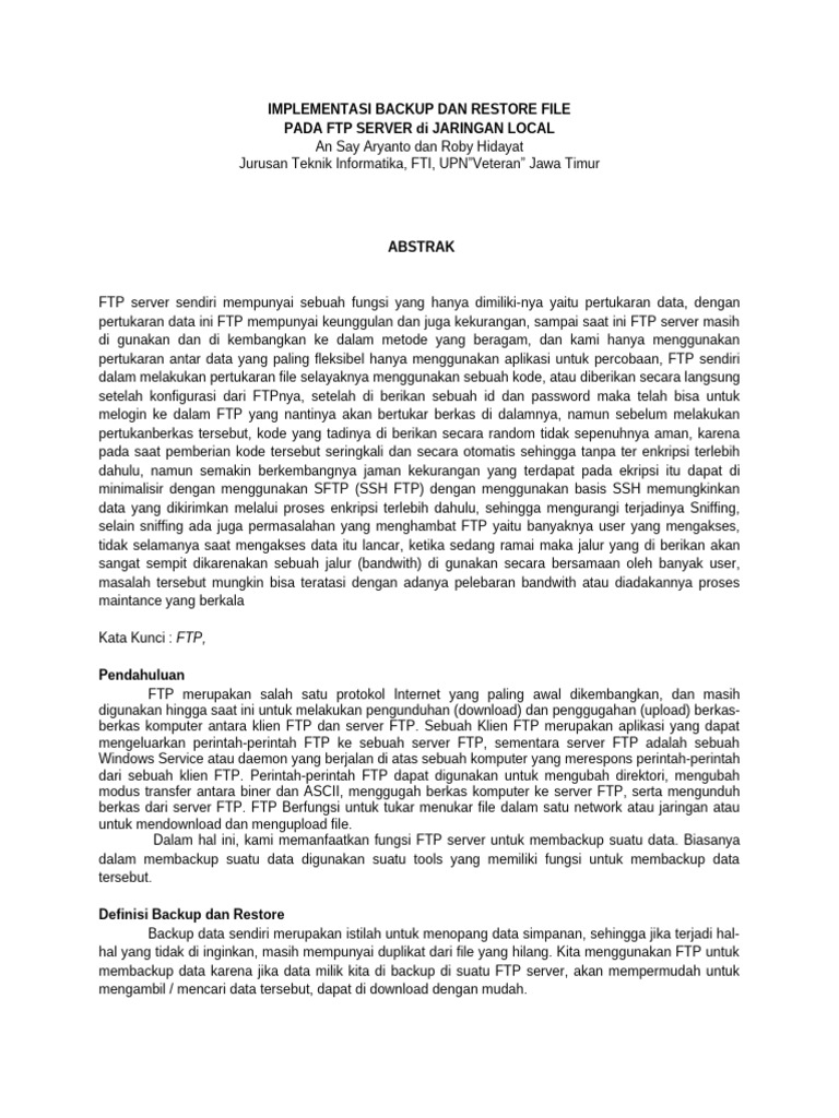 Paper Jaringan Komputer | PDF