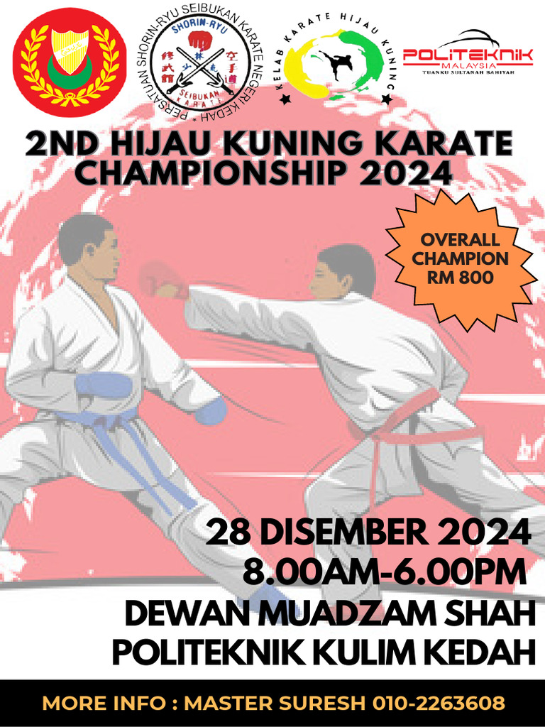 2ND Hijau Kuning Karate Championship 2024 | PDF | Referee | Japanese ...