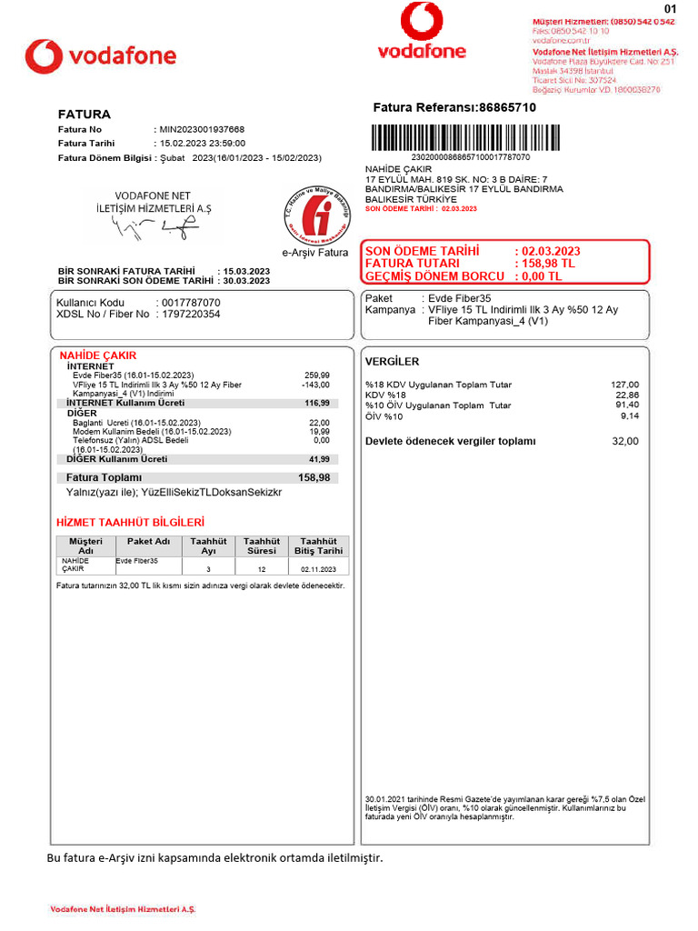 # W XPP© # W XPP© : Fatura Referansı:86865710 Fatura | PDF