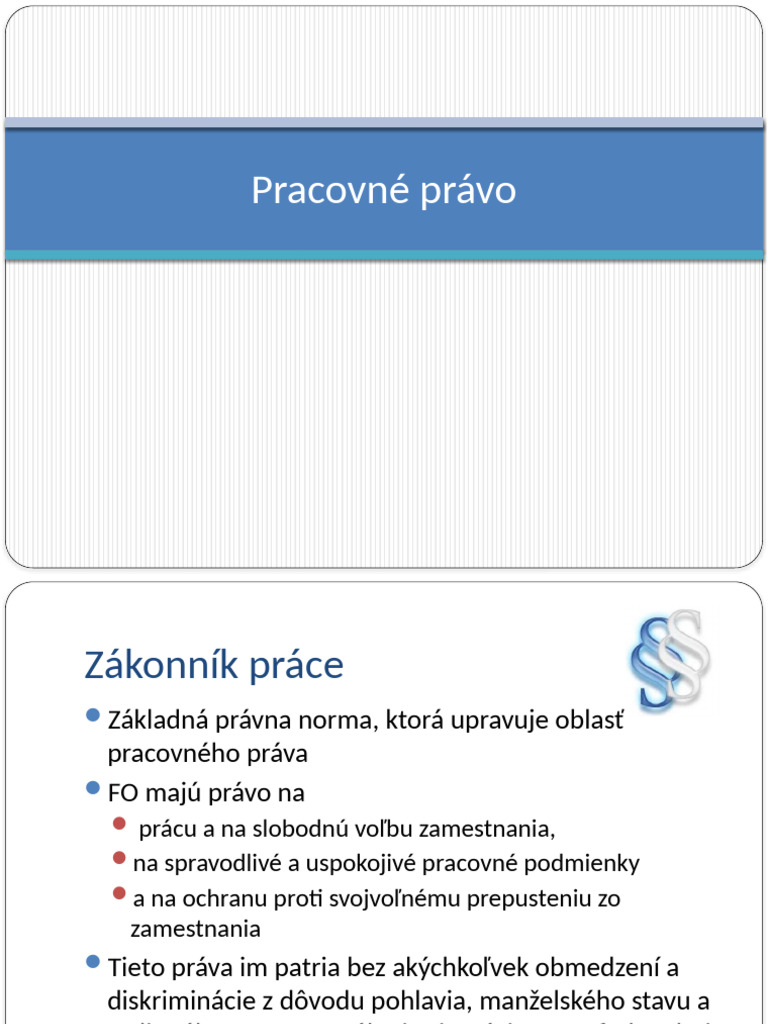 Pracovné Právo | PDF