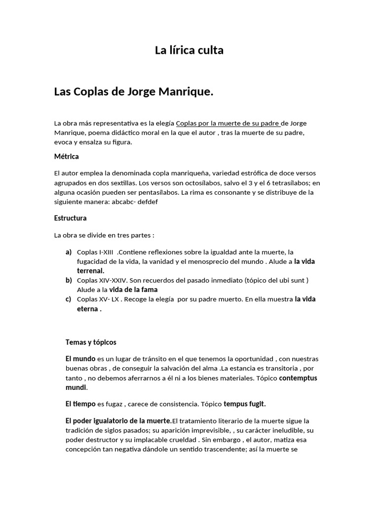 Manrique | PDF