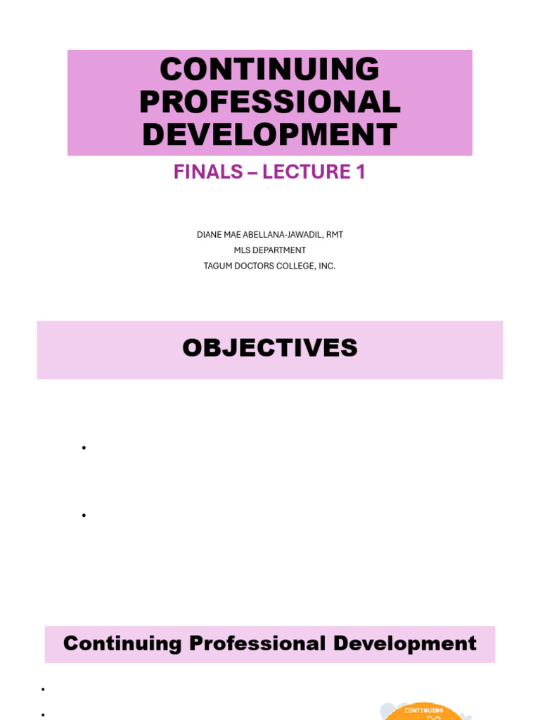Continuing Professional Development | PDF | Professional Development ...
