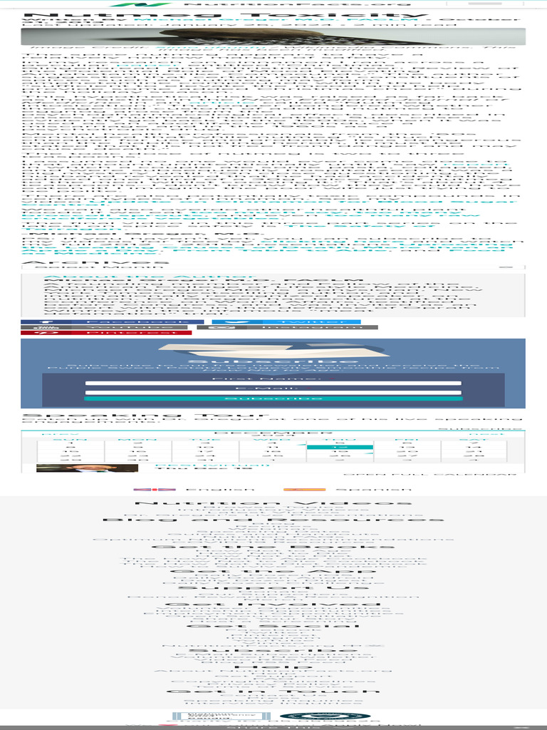 Nutmeg Toxicity How Much Is Too Much | PDF | Nutmeg