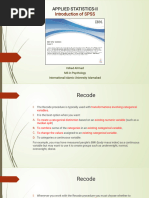 Reverse-Scoring Items in SPSS | PDF | Likert Scale | Self Report Study