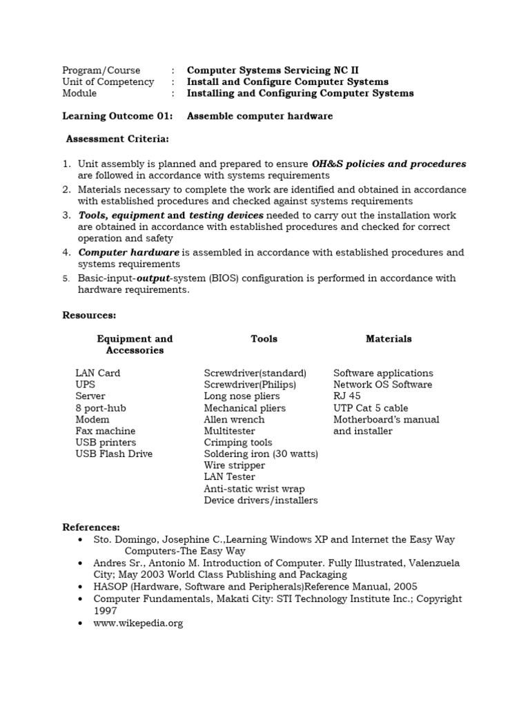 3 Assemble Computer Hardware | PDF | Computer Hardware | Usb