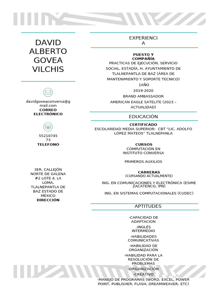 C.V. Gvda 2024 | PDF | Industrias de servicio | Informática