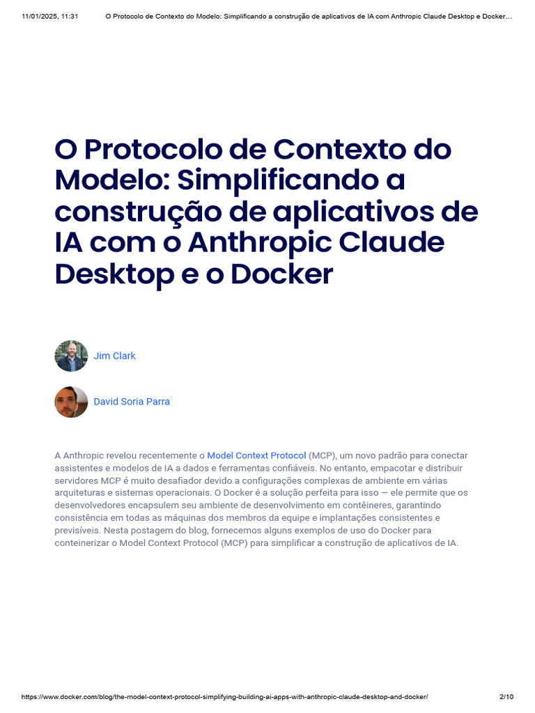 O Protocolo de Contexto Do Modelo - Simplificando A Construção de ...