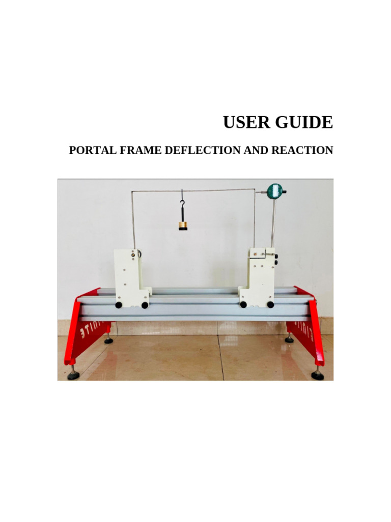 portal frame deflections and reaction (1) | PDF | Framing (Construction ...