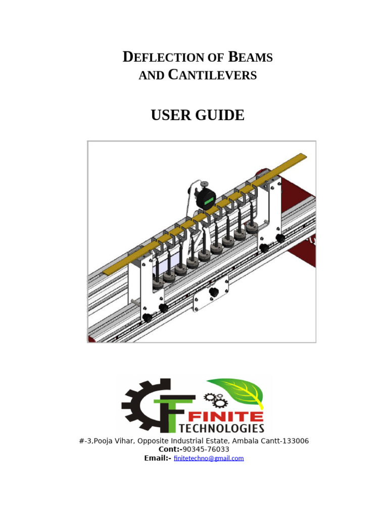 DEFLECTION OF BEAMS & Cantilever | PDF | Bending | Beam (Structure)