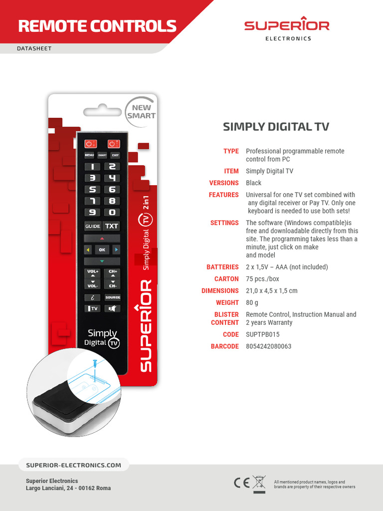 Simply DigitalTV Datasheet EN | PDF | Personal Computers | Video Game Platforms