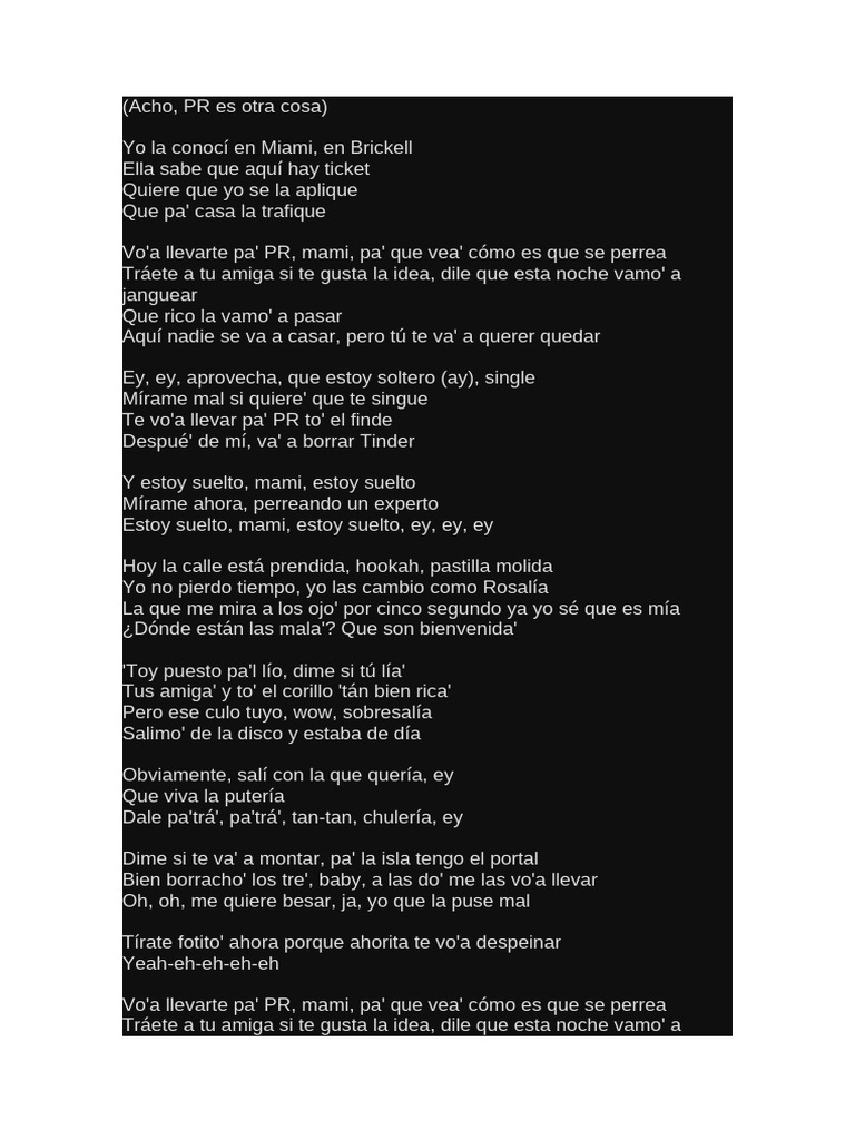 VOY A LLeVARTE PA PR | PDF