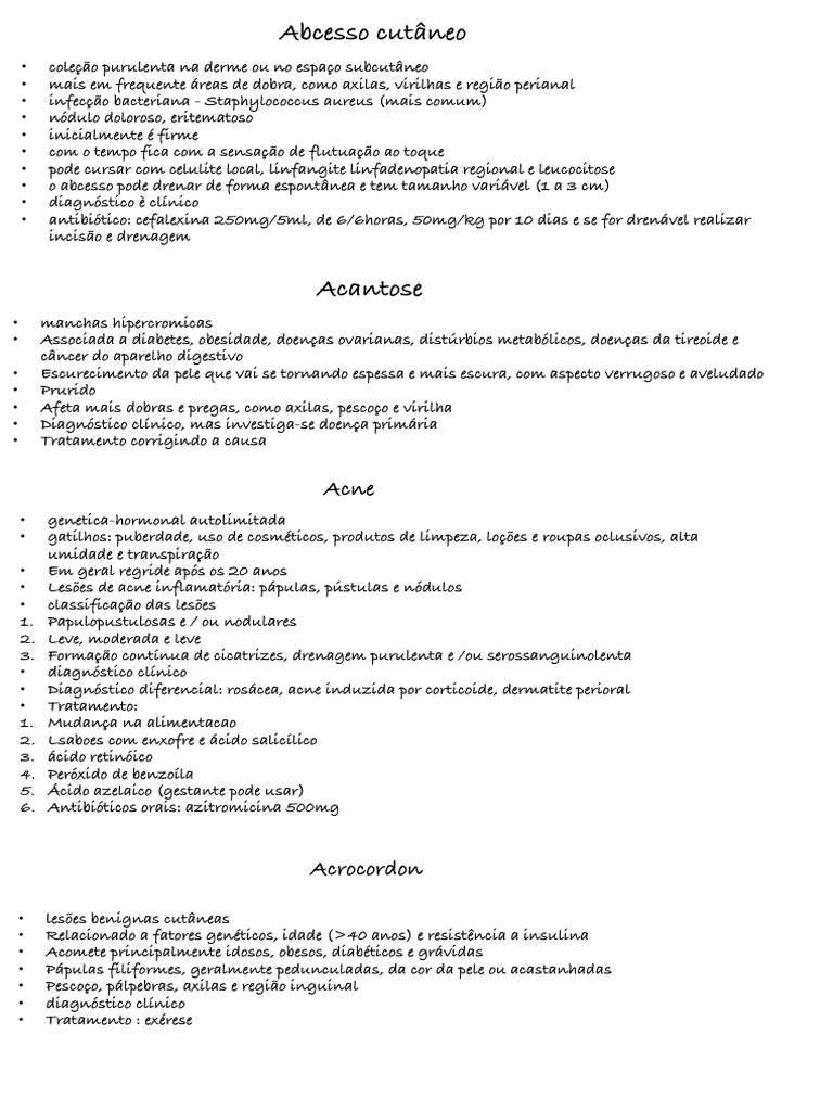 Capitulo 1 A 8 Dermato 2 | PDF | Causas de morte | Pele