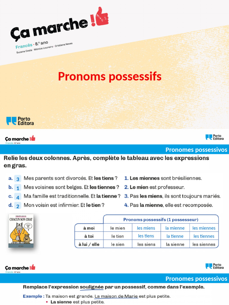 Cmar8 ppt5 Pronoms Possesifs | PDF