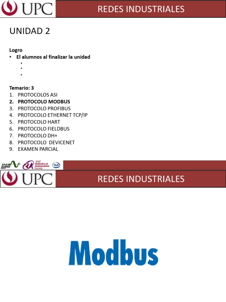 MC38_SEMANA_05_MODBUS | PDF | Red de computadoras | Telecomunicaciones