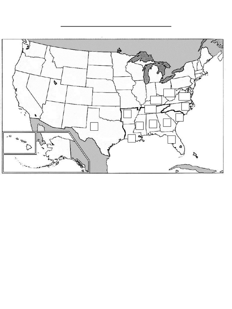 Deep South States Map Quiz | PDF