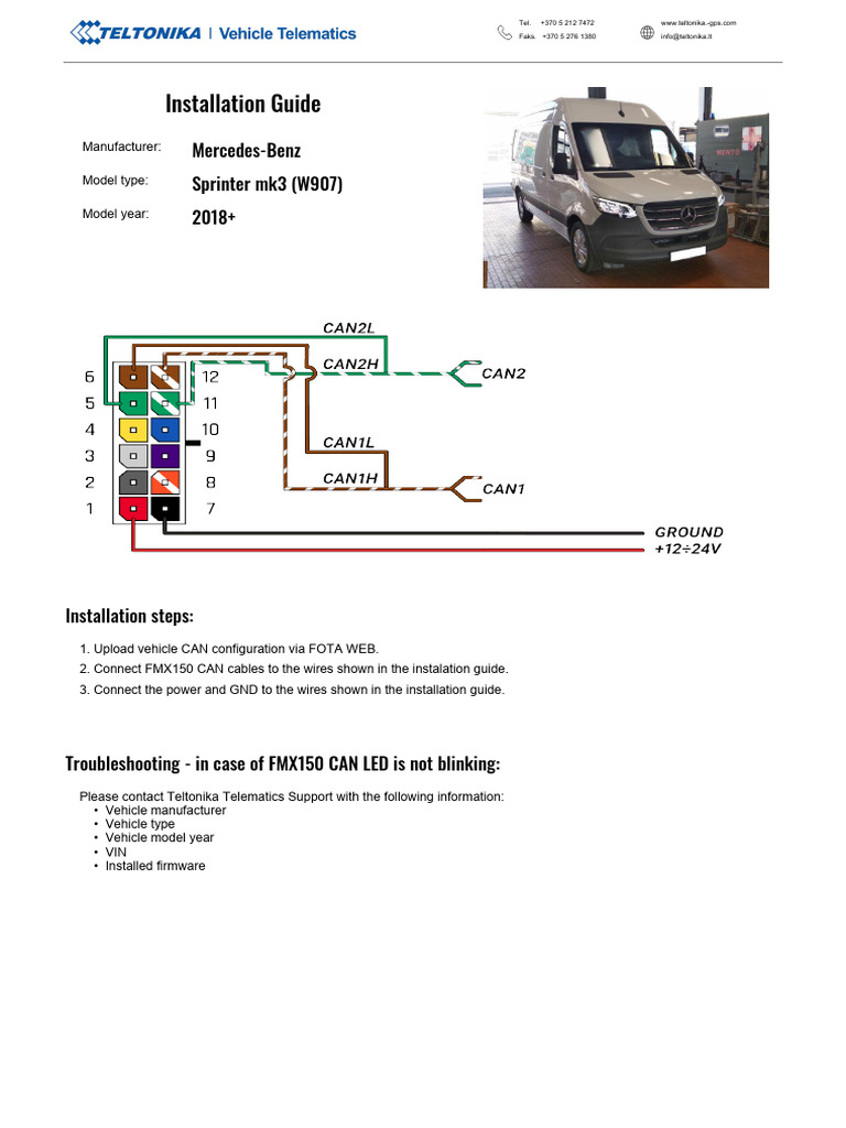 Mercedes-Benz Sprinter Mk3 (W907) 2018+ en | PDF