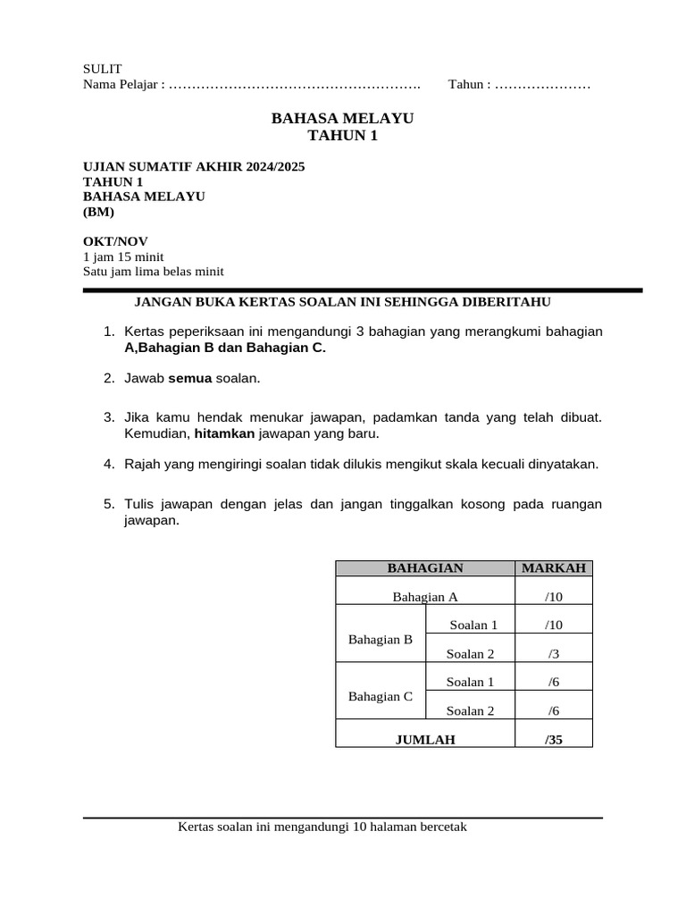 Usa BM THN 1 Edit | PDF