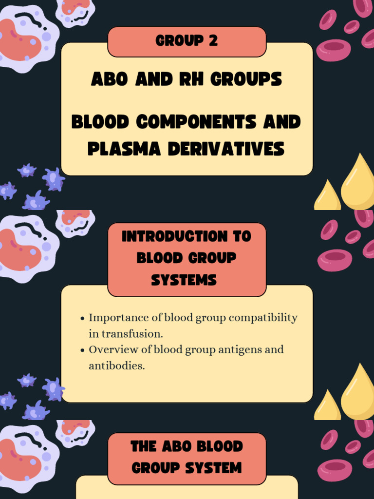 GROUP 2 ABO RH Blood Components and Plasma Derivatives | PDF | Blood ...