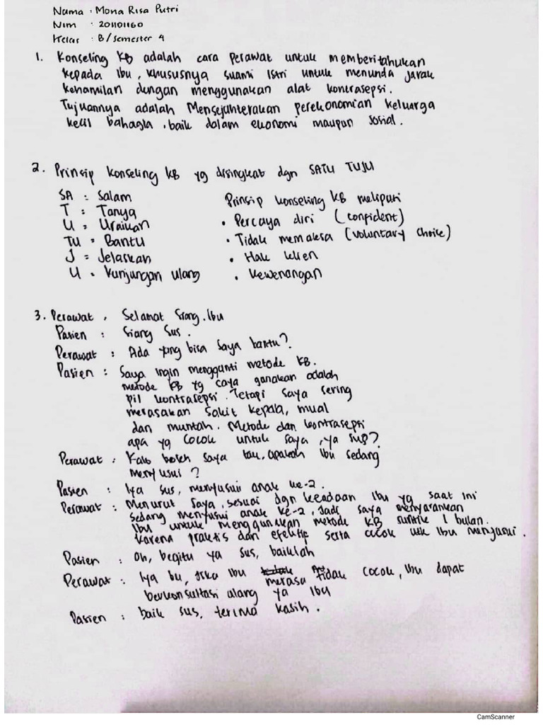 160-Mona Risa Putri (Tugas Prak - Konseling KB) | PDF