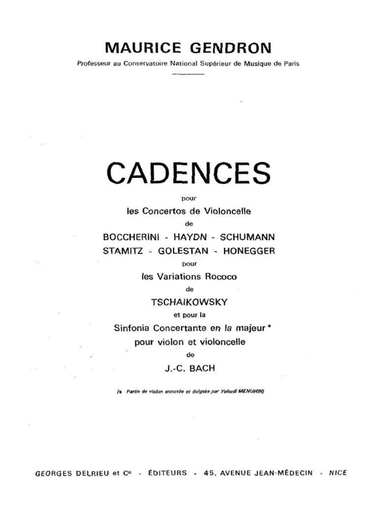 Gendron cadencias | PDF