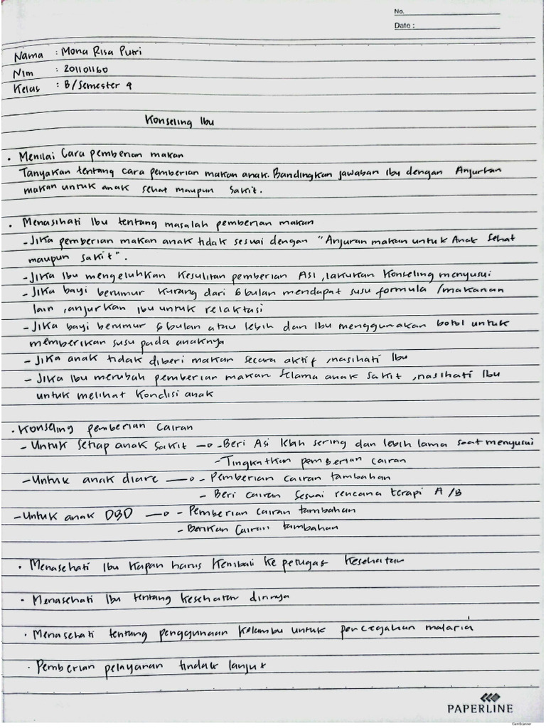 160-Mona Risa Putri (Resume Konseling Ibu) | PDF