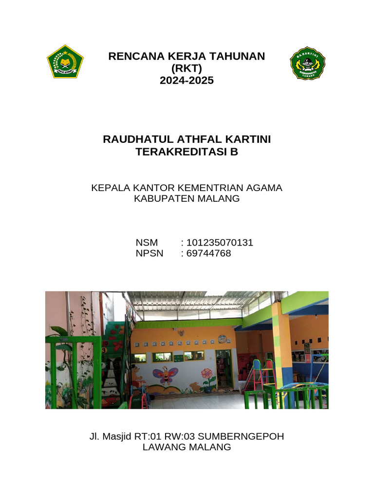 RKT Raudhatul Athfal Kartini | PDF