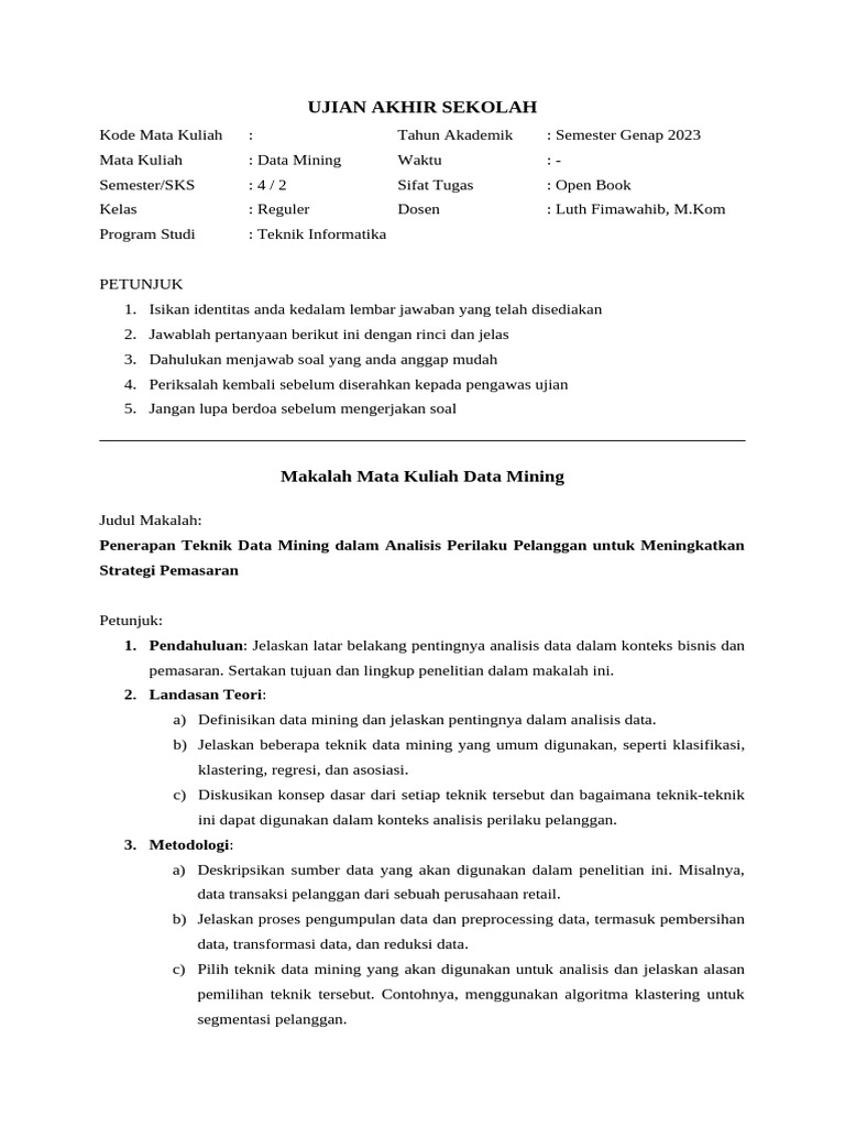 UAS Data Mining | PDF