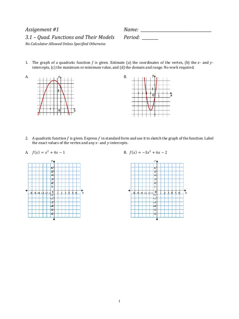 PCH-Chapter-3-Assignment-Packet | PDF | Polynomial | Factorization