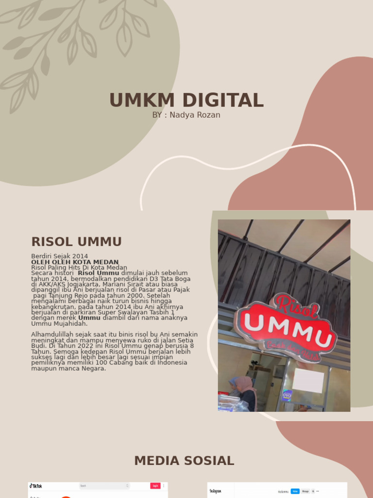 Risol Ummu: UMKM Digital Sukses Medan | PDF