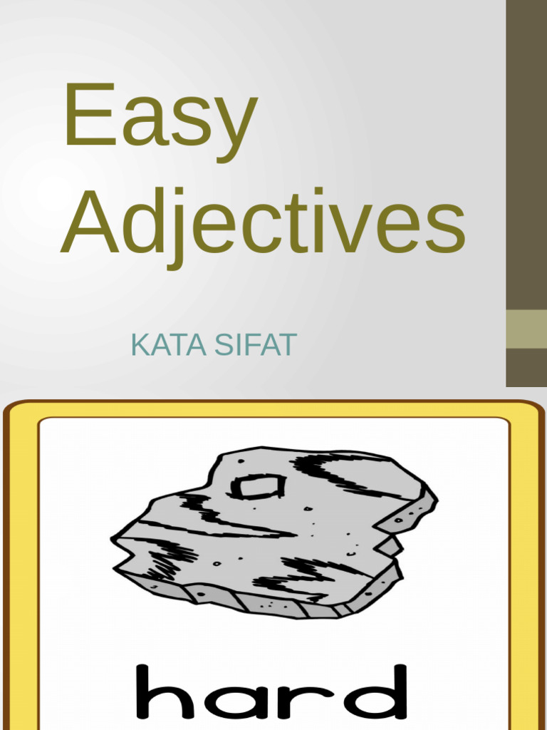 Easy Adjectives Large Flashcards | PDF