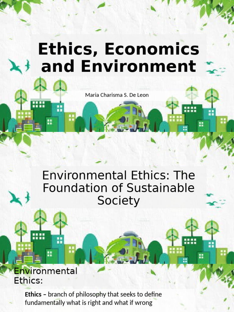 Module 9 Ethics-Economics-and-Environment | PDF | Sustainability ...