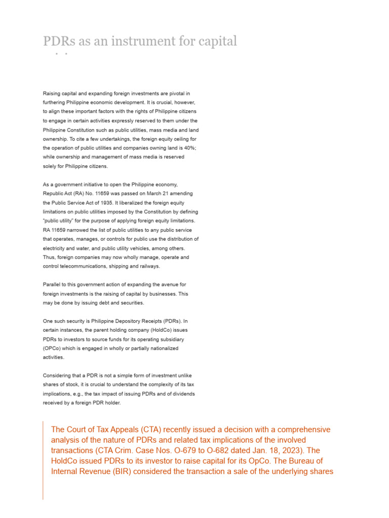 PDRs | PDF | Securities (Finance) | Stocks