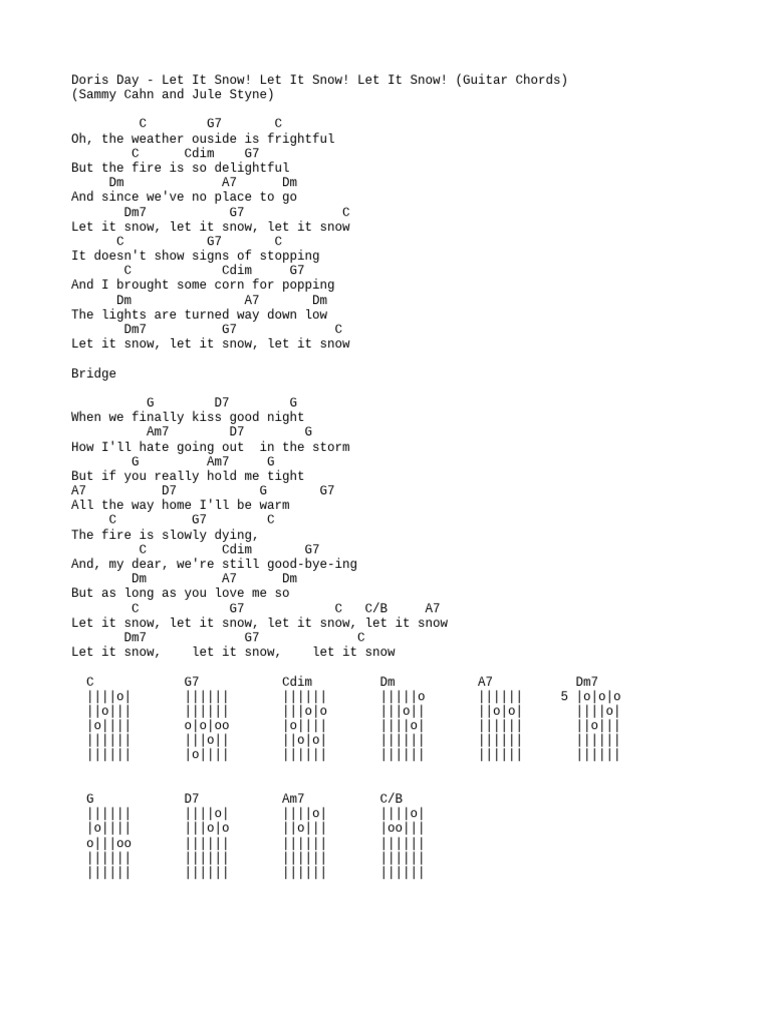 Let It Snow! Guitar Chords Guide | PDF