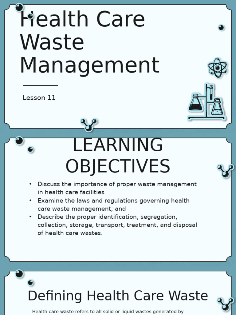 Health Care Waste Management Guide | PDF | Sterilization (Microbiology ...