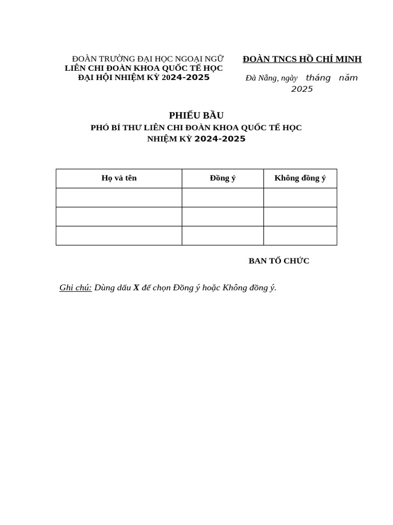 Mau Phieu Bau Pho BT (1) | PDF