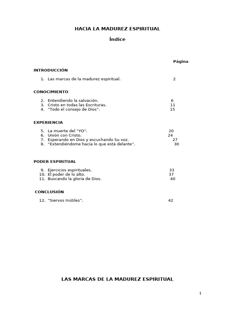 Hacia la madurez espiritual (12 clases) | PDF | Salvación | Cristo (título)