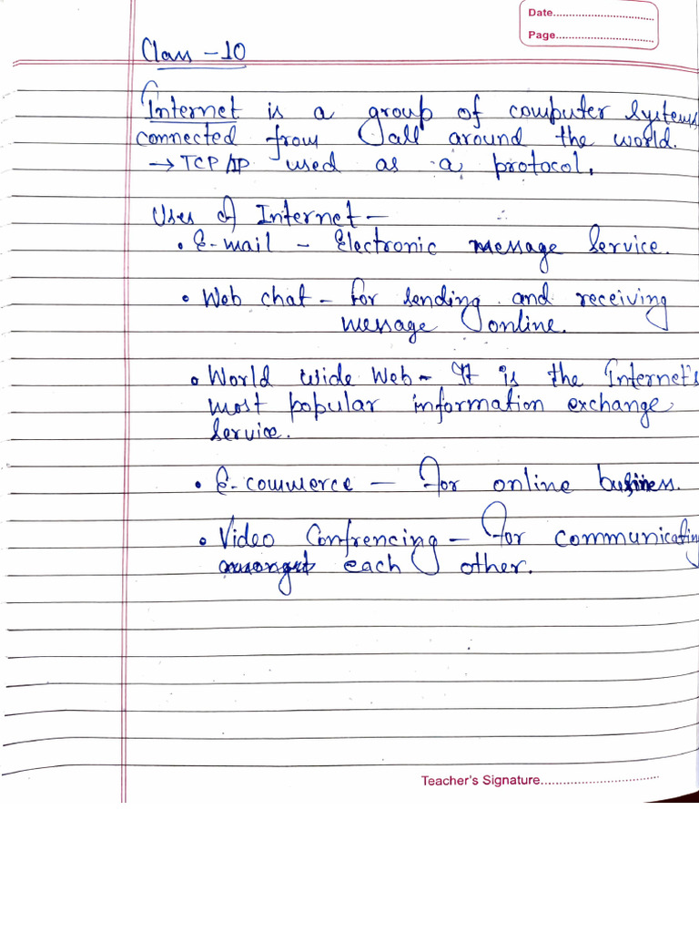 Handwritten Notes Class 10 | PDF