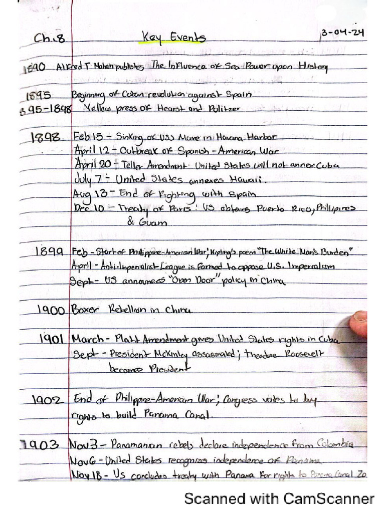 Chapter 8 Key Events | PDF