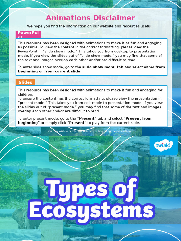 Types of Ecosystems Powerpoint Google Slides For 3rd 5th Grade Us S ...