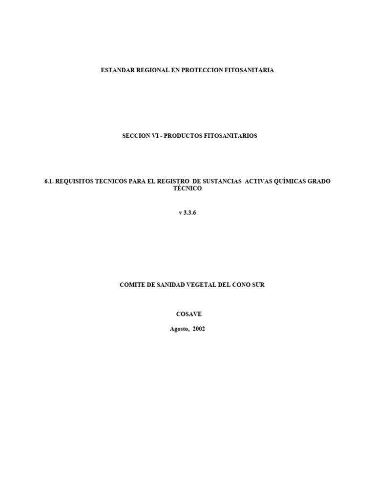 Cosave - 2002 - Seccion Vi - Productos Fitosanitarios | PDF ...